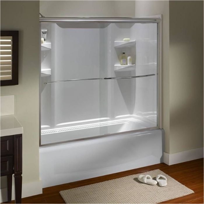 Bathtub Enclosures Sliding Doors Custom Euro Frameless Sliding Shower ...